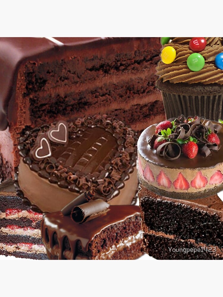 "Chocolate cake collage " Poster by Youngpepe1423 | Redbubble