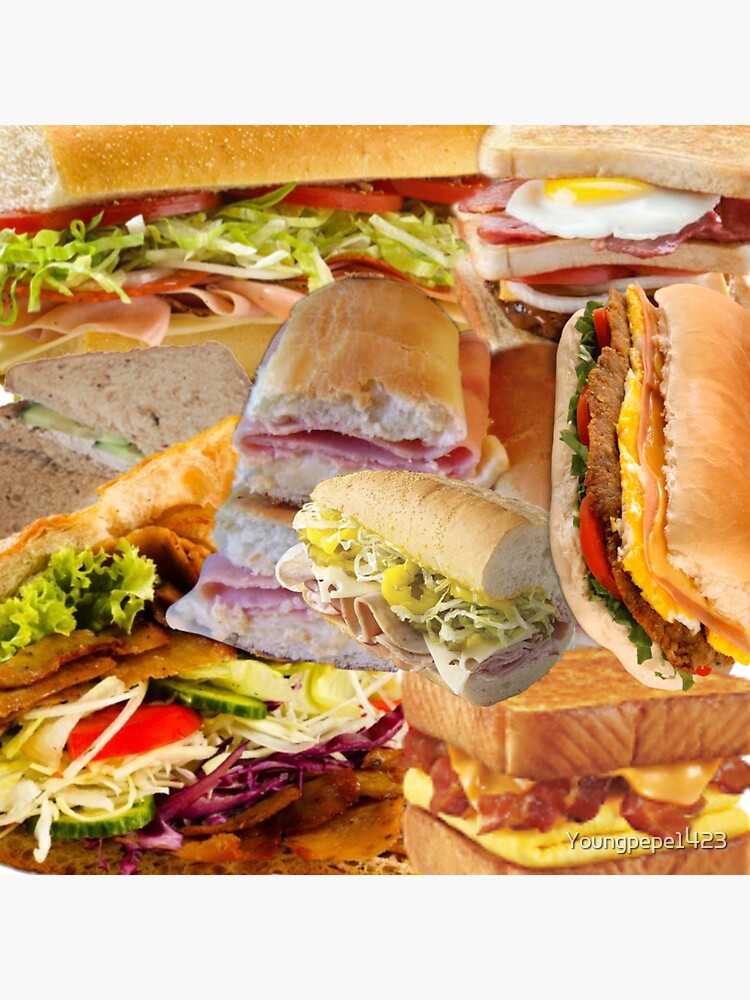 "Sandwich collage " Sticker for Sale by Youngpepe1423 | Redbubble