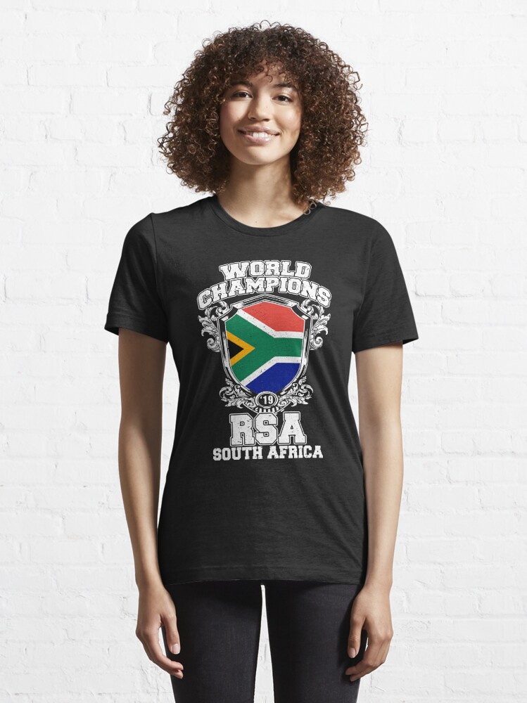 "South Africa RSA 2019 World Champion Rugby Fan" T-shirt for Sale by ...