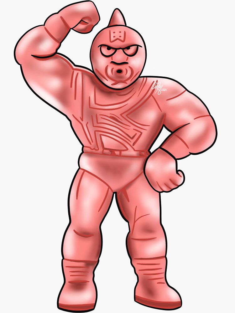 "Muscle Man" Sticker by amycollett | Redbubble