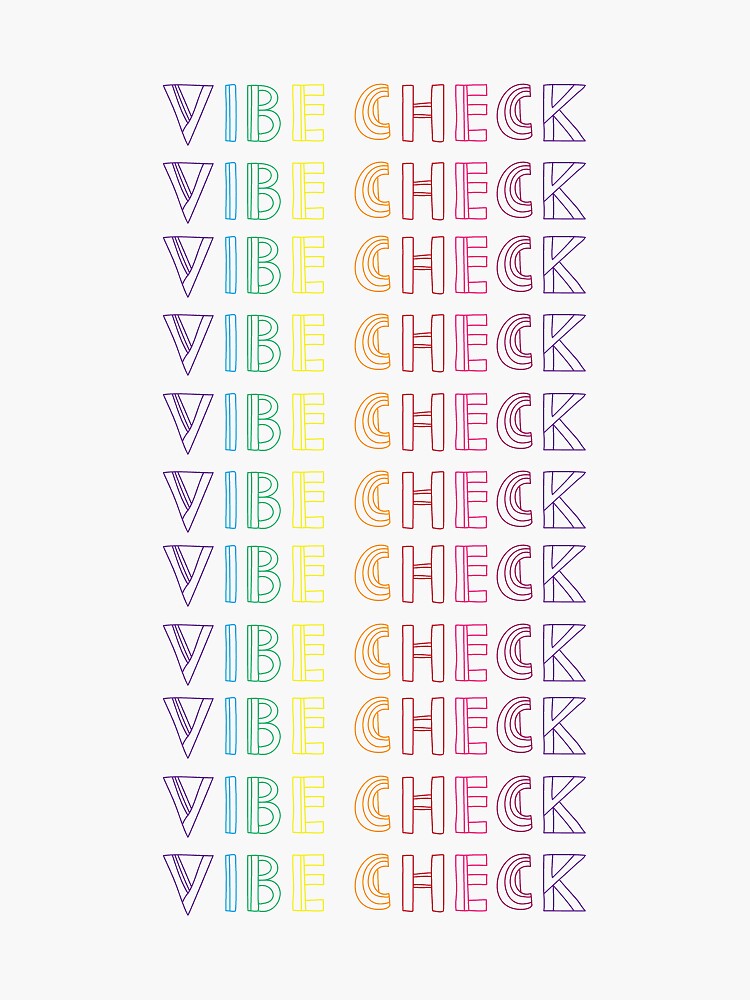 "Vibe Check" Sticker by lizasavage | Redbubble