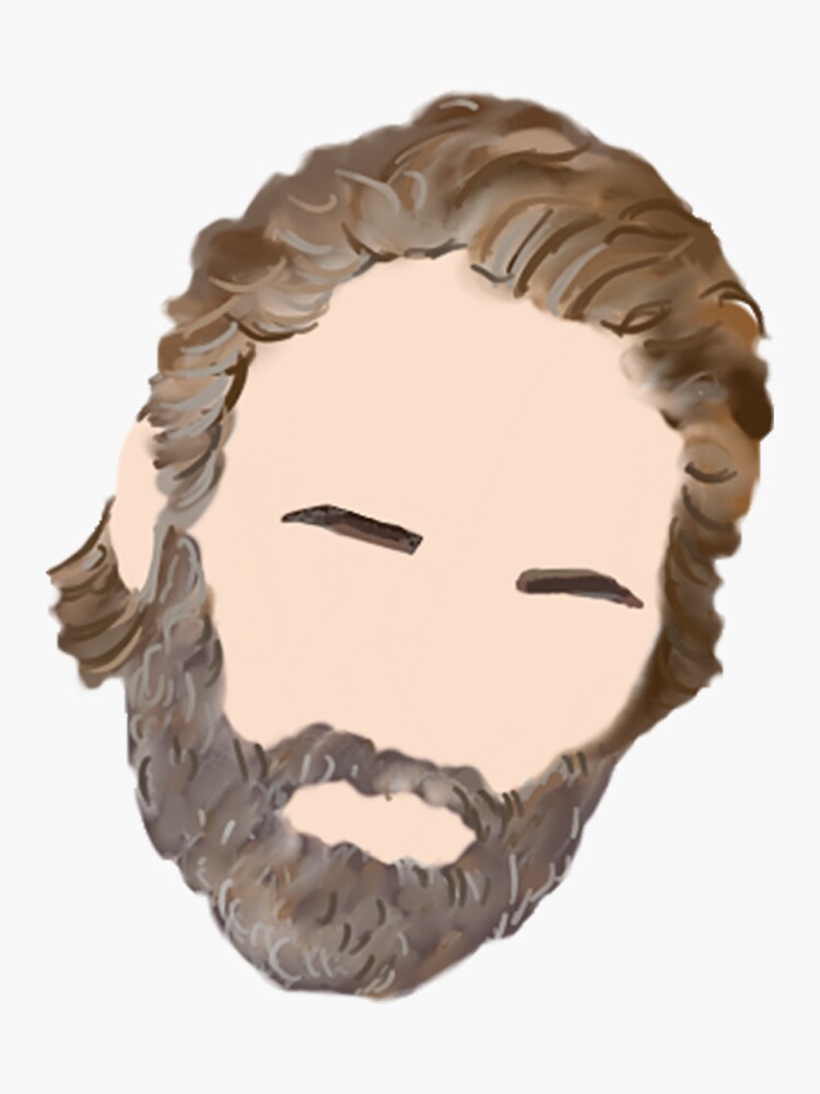 "the famous rick grimes" Sticker by arohug | Redbubble
