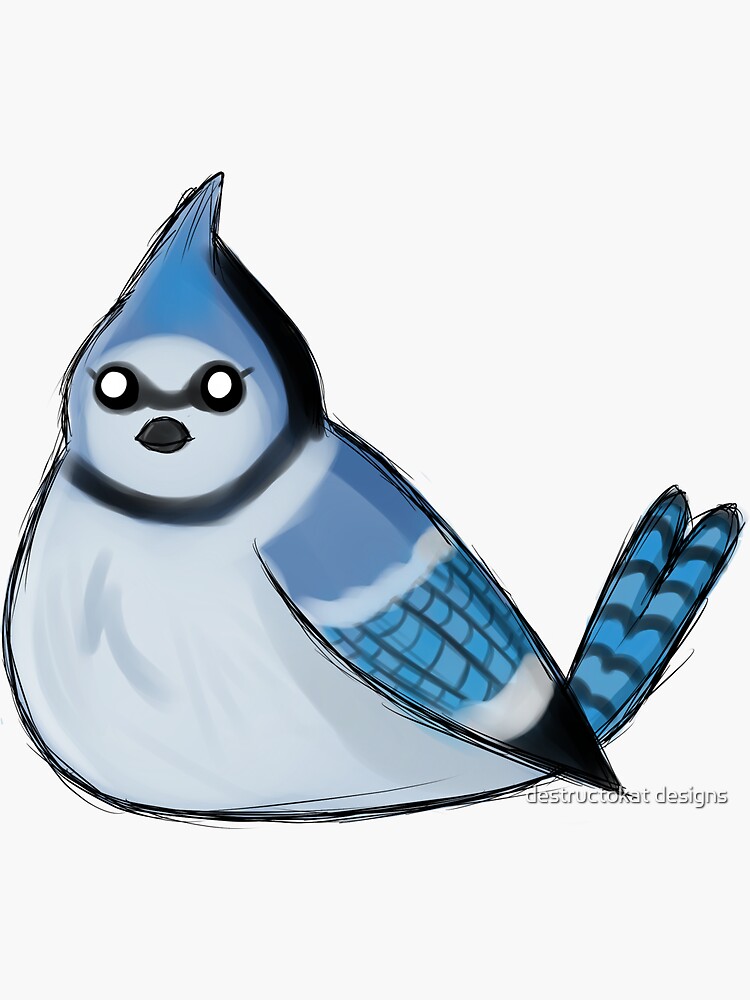 "BORB: Blue Jay" Sticker for Sale by destructokat | Redbubble