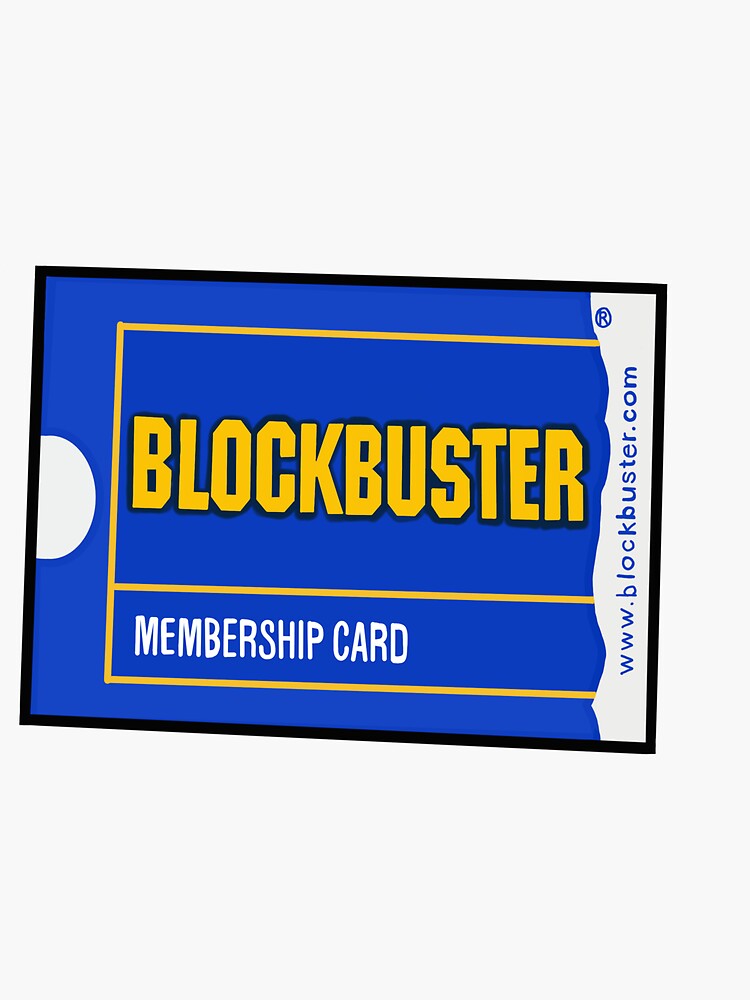 "BLOCKBUSTER Membership Card" Sticker for Sale by Gilly6322 | Redbubble
