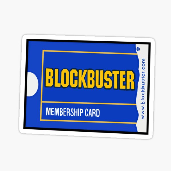 "BLOCKBUSTER Membership Card" Sticker for Sale by Gilly6322 | Redbubble