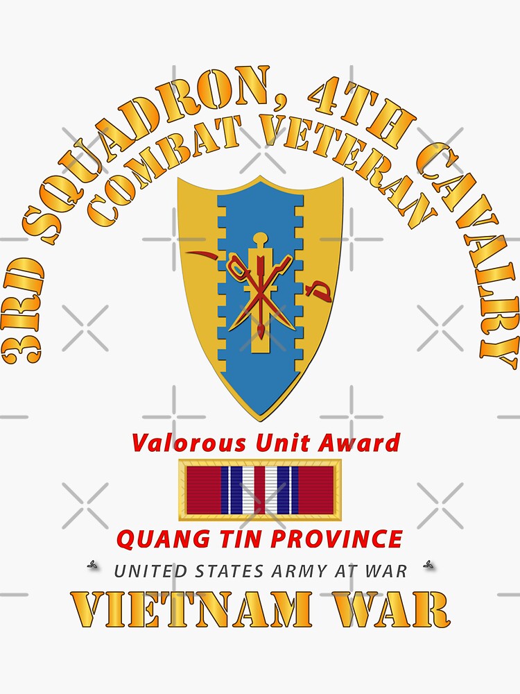 "Army - 3rd Squadron 4th Cav- Vietnam War w VUA - QUANG TIN" Sticker for Sale by twix123844 ...