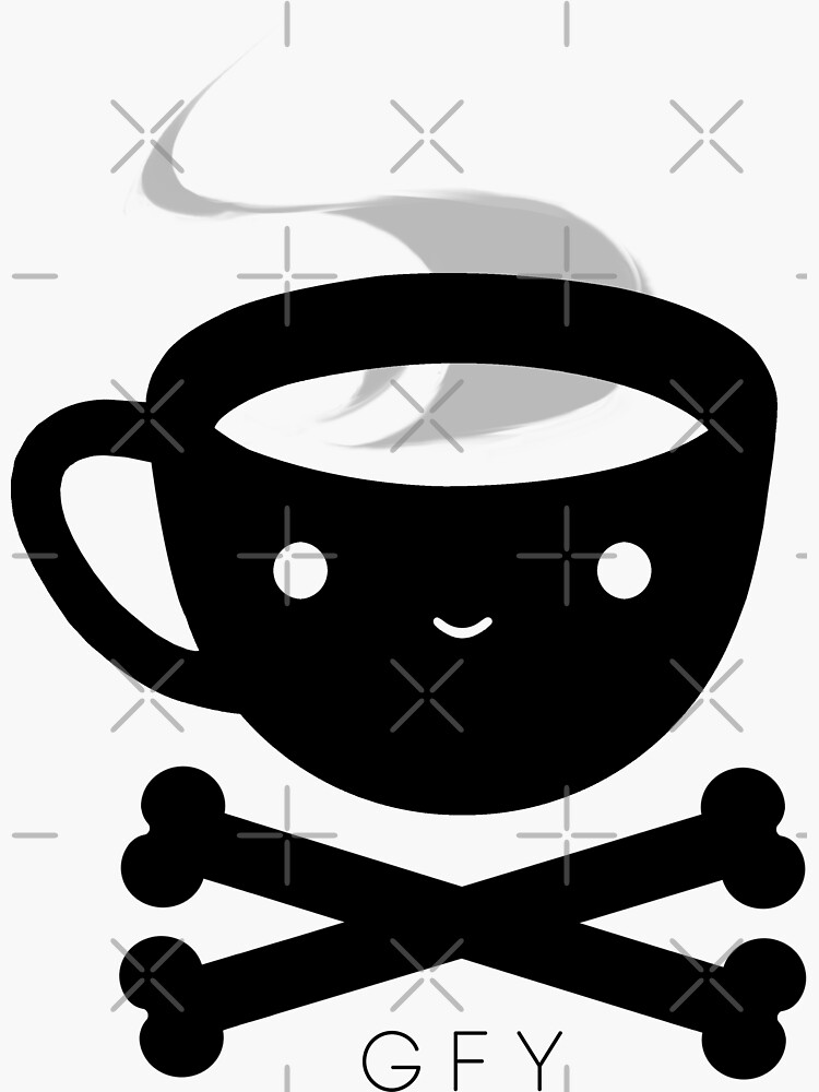 "Coffee Time (GFY, emoji)" Sticker by arnoldkim | Redbubble