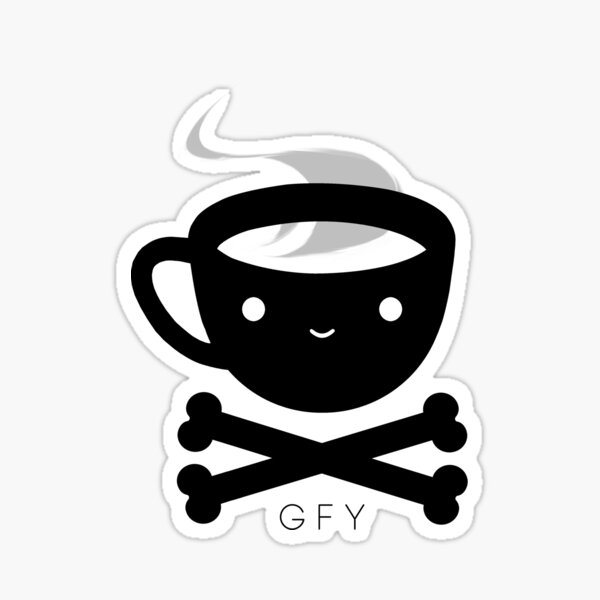 "Coffee Time (GFY, emoji)" Sticker for Sale by arnoldkim | Redbubble