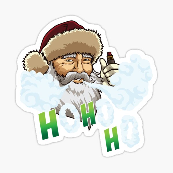 Pegatina «Steamer Santa Claus - Vape Santa Claus» de anziehend | Redbubble