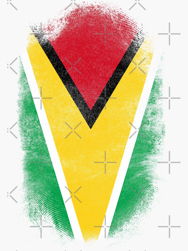 "Guyana Flag Souvenir - Distressed Guyanese Design" Sticker for Sale by ...