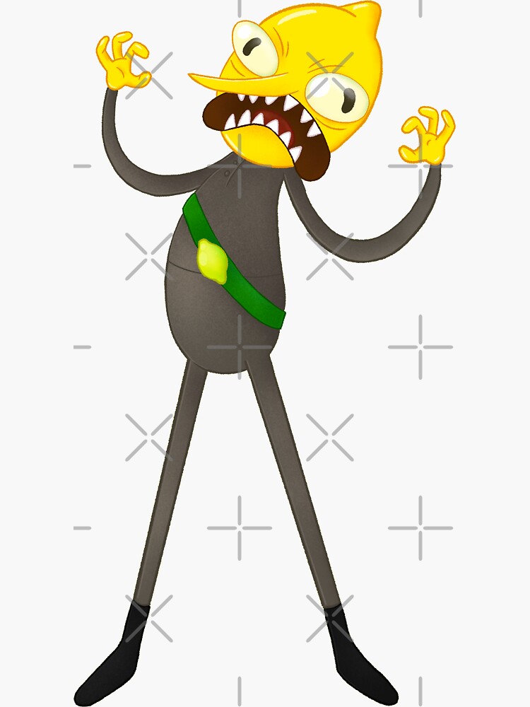 "Angry Lemongrab" Sticker by Drawingvild | Redbubble