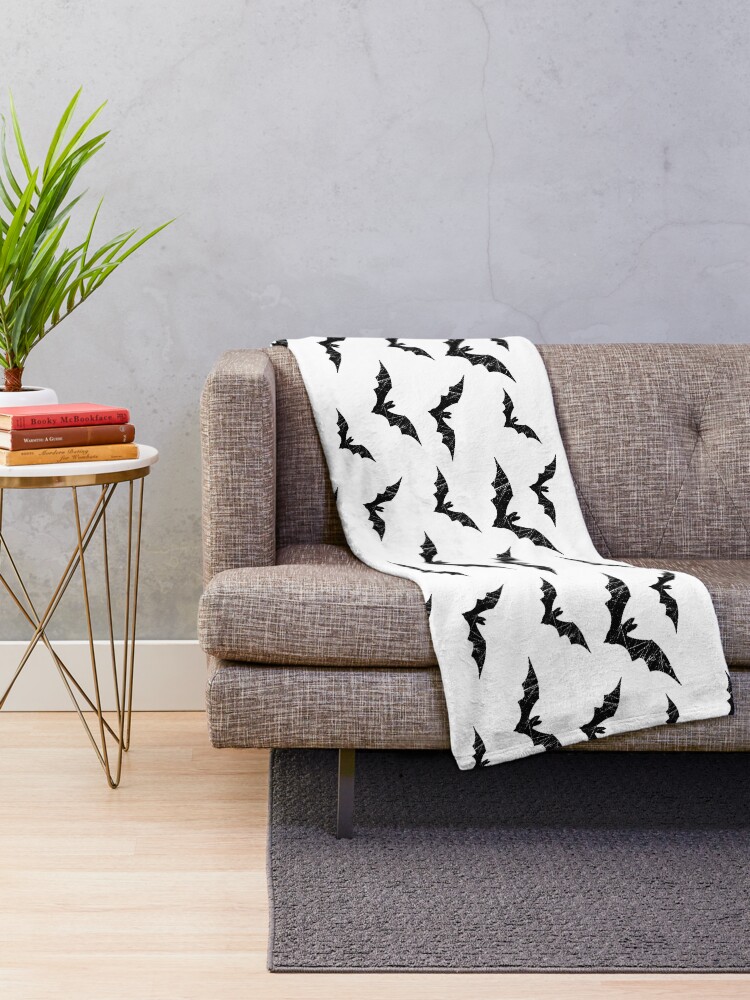 "Bats Pattern" Throw Blanket by Luna-May | Redbubble