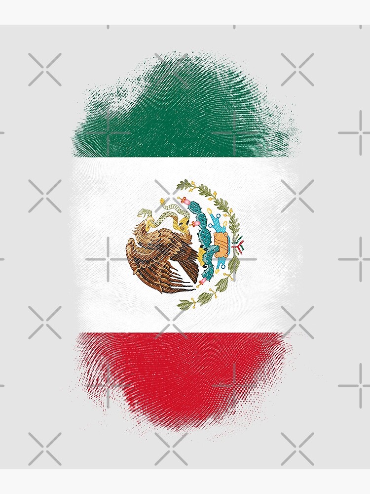 "Mexico Flag Souvenir - Distressed Mexican Design" Art Print by ...