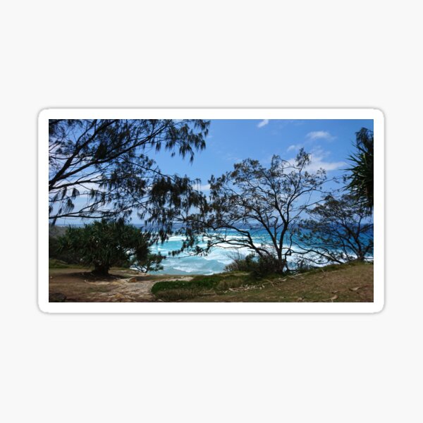 "Peaceful Straddie Beach" Sticker for Sale by Toasthugger | Redbubble