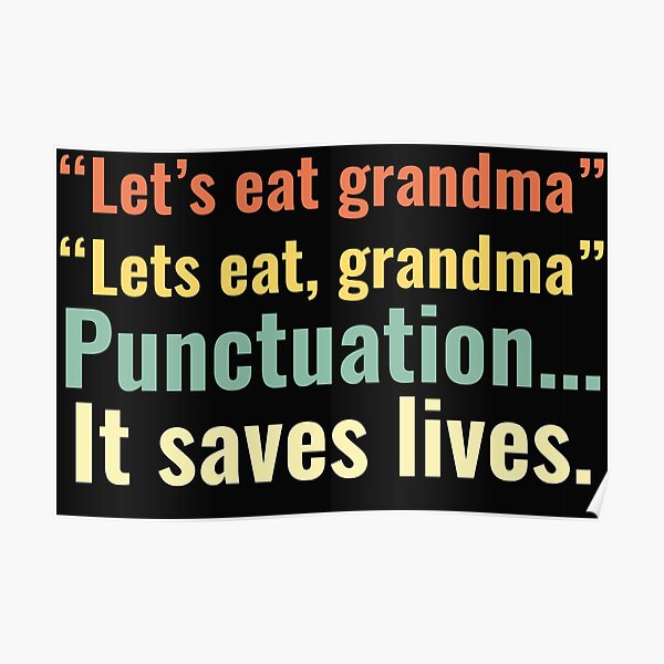 Punctuation Posters | Redbubble
