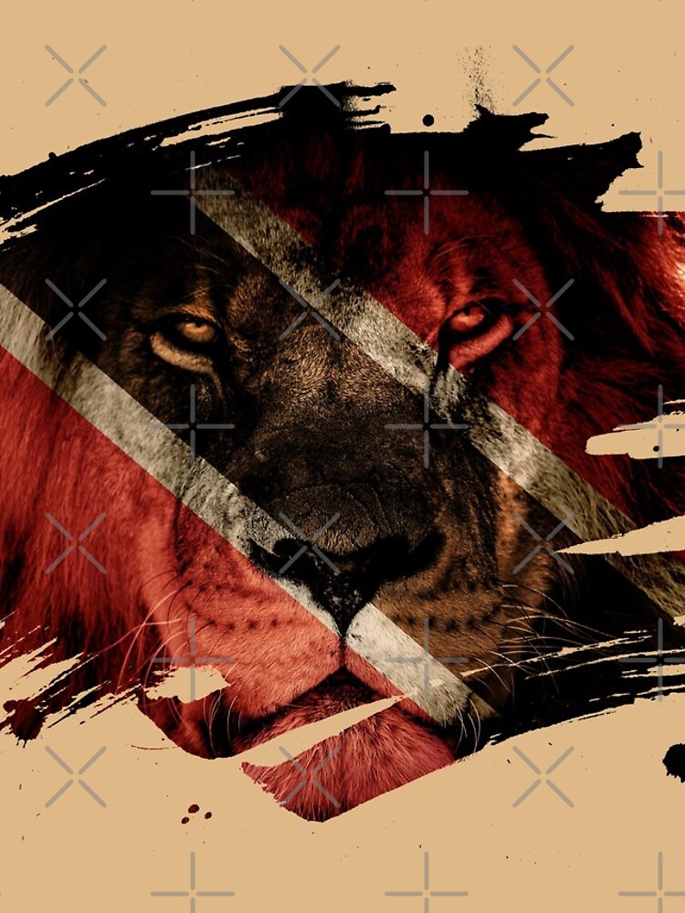 "Trinidad & Tobago Flag & African Lion Picture Trinidadian Pride T ...