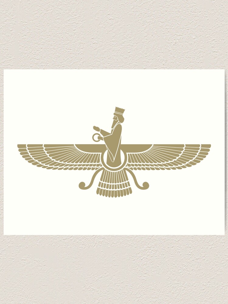 "Farvahar Faravahar Farohar Iranian Persian Zoroastrianism" Art Print ...