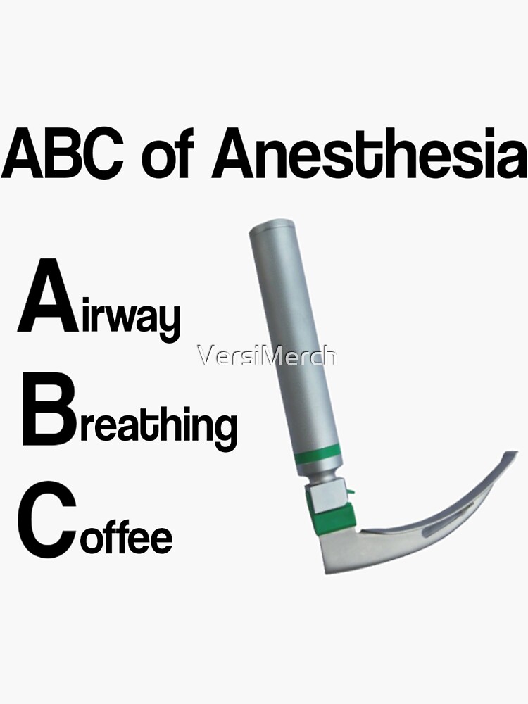 "ABC of Anesthesia" Sticker for Sale by VersiMerch | Redbubble