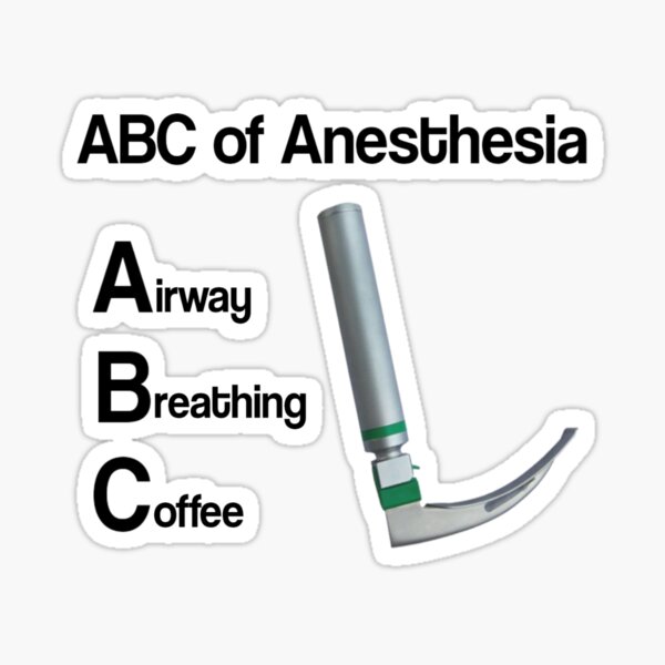 "ABC of Anesthesia" Sticker for Sale by VersiMerch | Redbubble
