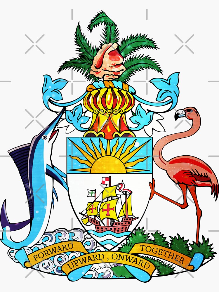 "Bahamas Coat of Arms" Sticker for Sale by ockshirts | Redbubble