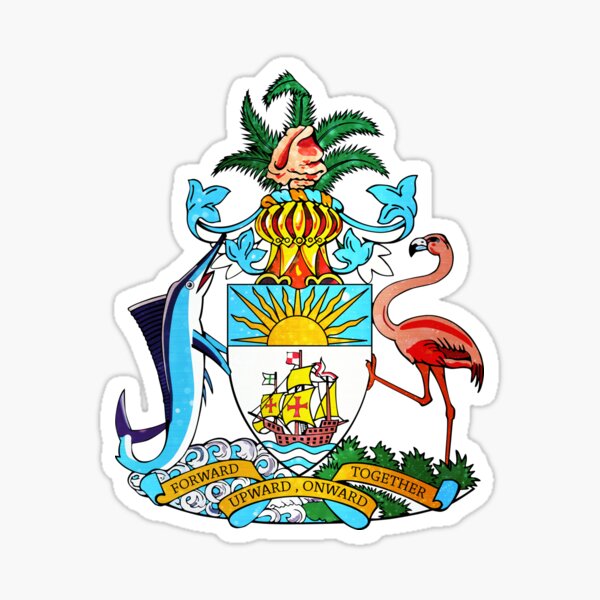 "Bahamas Coat of Arms" Sticker for Sale by ockshirts | Redbubble