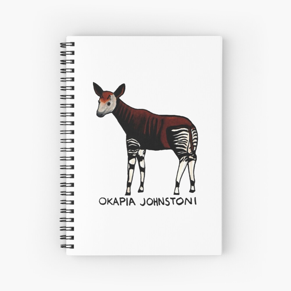 "Okapi (Okapia johnstoni)" Spiral Notebook for Sale by alogism | Redbubble