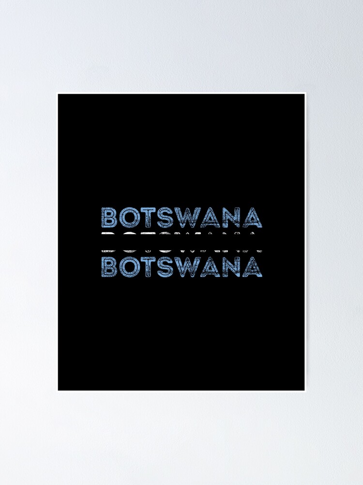 "Botswana Text Flag Batswana Pride Design" Poster for Sale by ockshirts ...