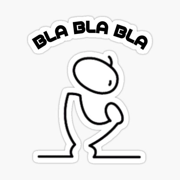 "Bla Bla Bla " Sticker by Bintook | Redbubble