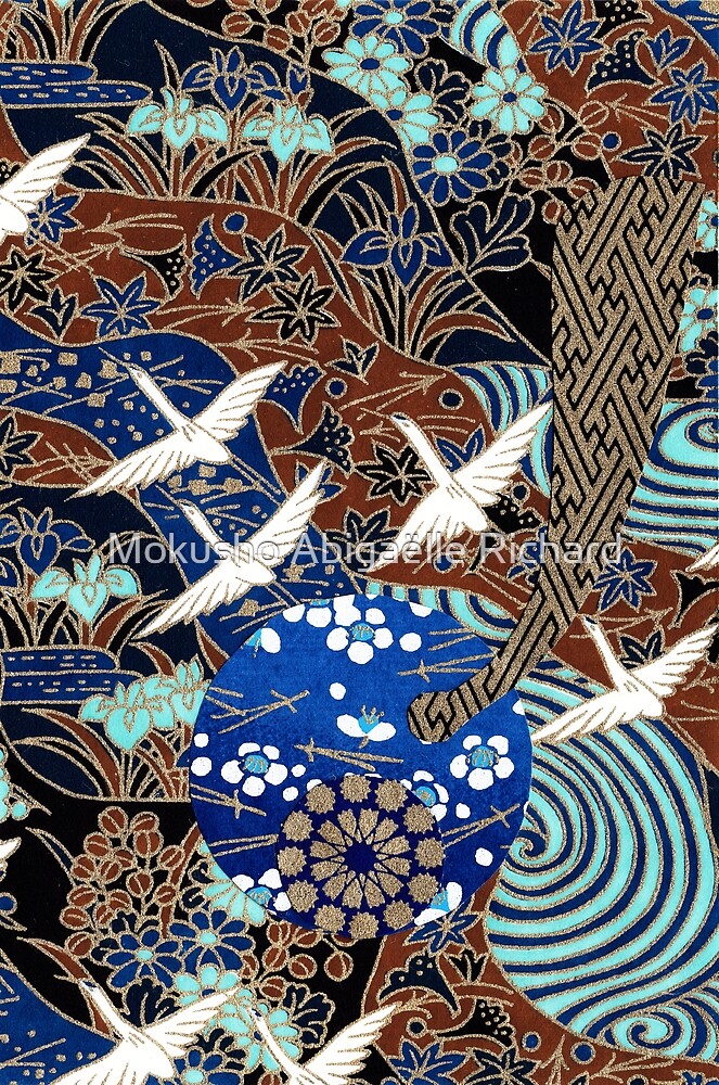 "Collage 80 | Japanese washi yuzen chiyogami origami paper collage" by ...