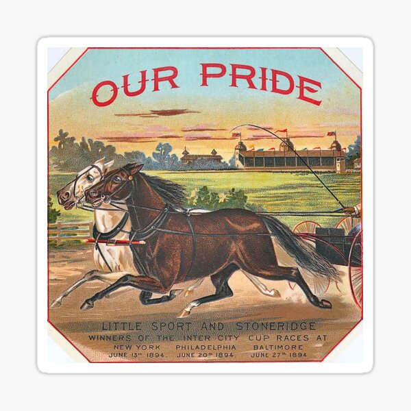 "Our Pride Vintage Winning Race Horse " Sticker for Sale by ...