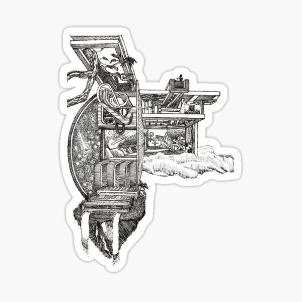 "Spatial Abstract - Sticker" Sticker for Sale by Cavetto | Redbubble