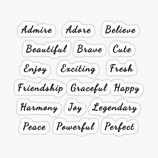 "Positive words set of 18, packs, sets, bundles, collections, positive ...