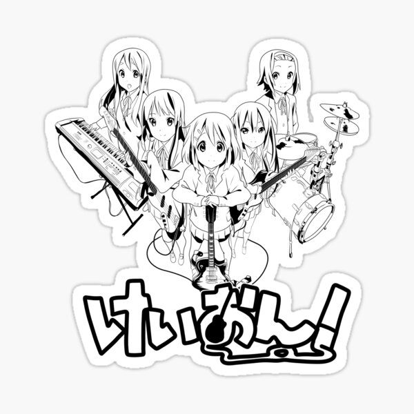 "K-ON!" Sticker for Sale by majotoyokai | Redbubble
