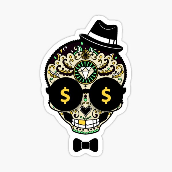 "Rich Skeleton With Dollar Signs For Eyes - Day Of The Dead - Dia De ...