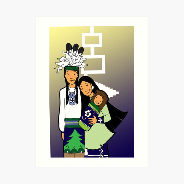"Mohawk family" Art Print for Sale by mylittlenative | Redbubble