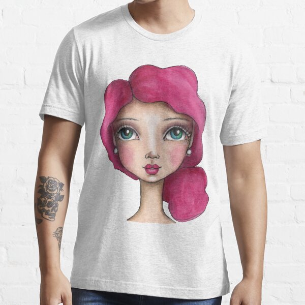 "Pink lady" T-shirt for Sale by MALUmixedmedia | Redbubble | girl t ...