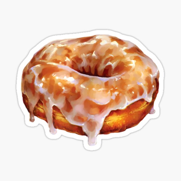 "Glazed Donut" Sticker for Sale by ArtofYorugami | Redbubble