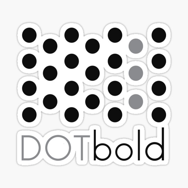 "dot bold" Sticker by MarisaArtes | Redbubble