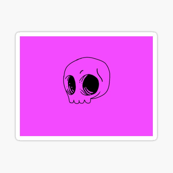 "Pink Chibi Cute Small Skull" Sticker for Sale by softokremit | Redbubble