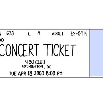 "concert ticket" Sticker for Sale by cool stickerz | Redbubble