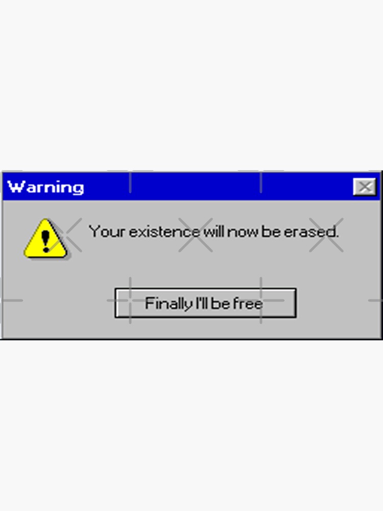 "WARNING WINDOWS ERROR" Sticker for Sale by mmdotdaniel17 | Redbubble