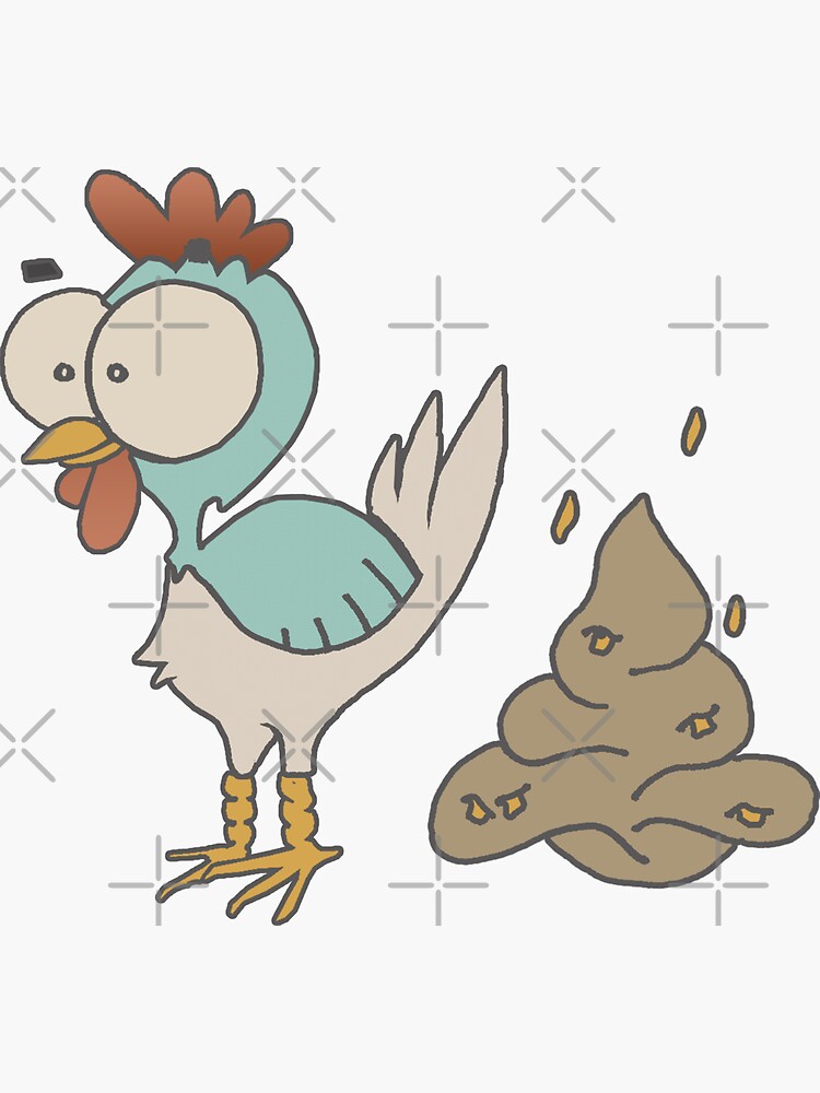 "Chicken Shit" Sticker for Sale by Statepallets | Redbubble