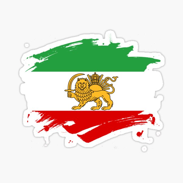 "Persia Paint Splatter Flag Persian Pride Design" Sticker by ockshirts ...