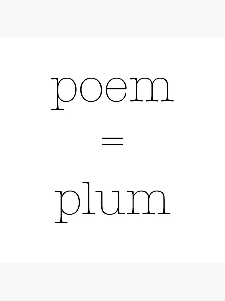 "Poem = Plum" Sticker for Sale by gmargaretart | Redbubble