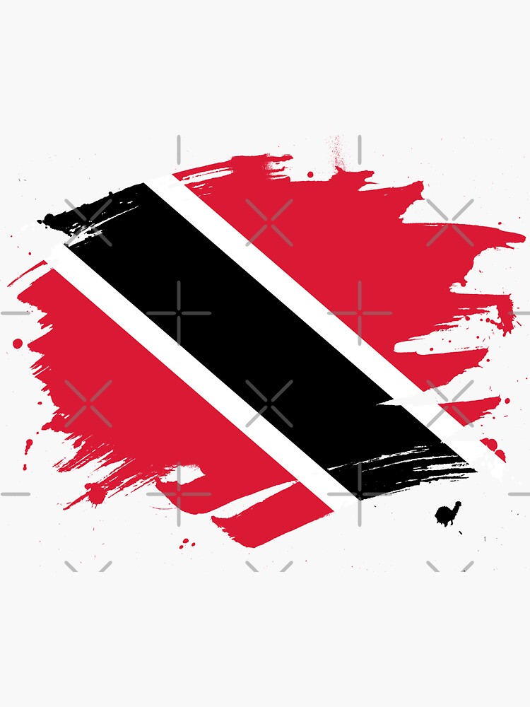 "Trinidad & Tobago Flag Paint Splatter - Trini Pride Design" Sticker ...