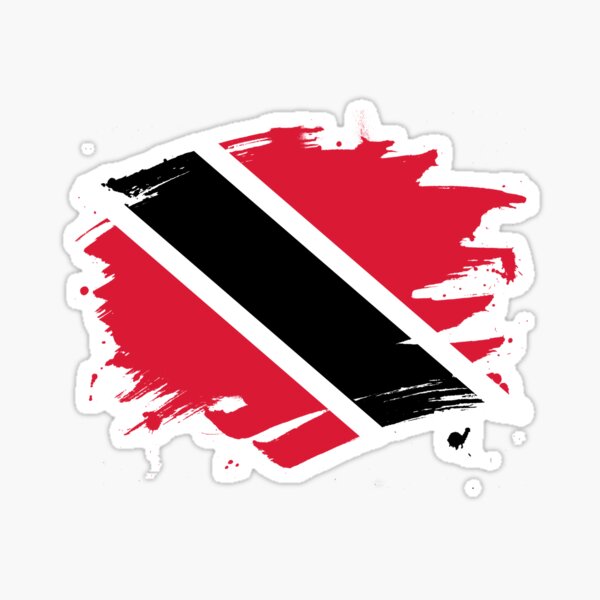 "Trinidad & Tobago Flag Paint Splatter - Trini Pride Design" Sticker ...