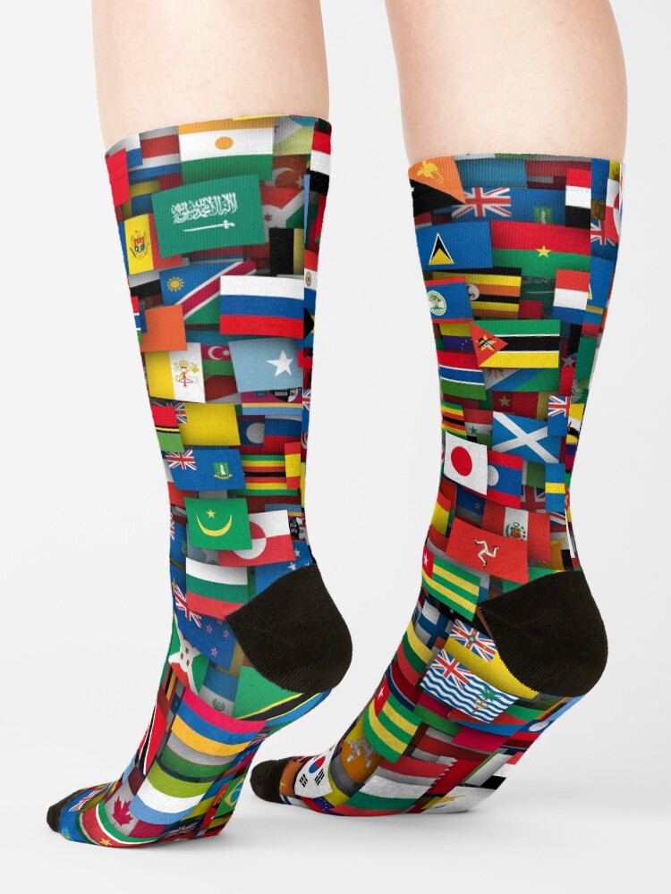 "Flags of all countries of the world" Socks for Sale by dima-v | Redbubble