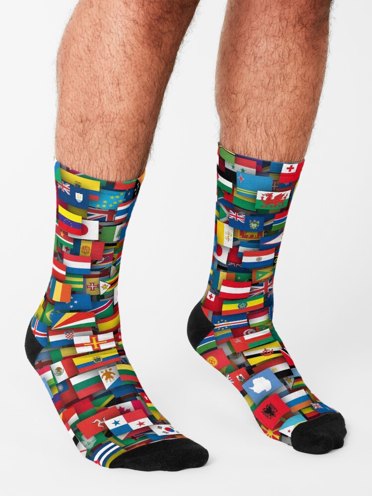 "Flags of all countries of the world" Socks for Sale by dima-v | Redbubble