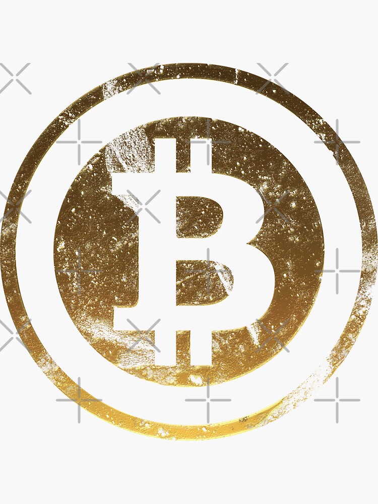"Vintage Bitcoin Logo" Sticker for Sale by BRVART | Redbubble