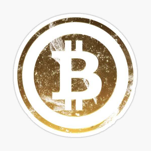 "Vintage Bitcoin Logo" Sticker for Sale by BRVART | Redbubble